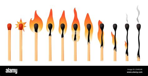 Burning Match Animation Kit Wood Whole Matchstick With Flammable