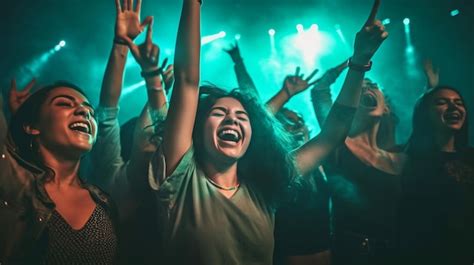 Premium Photo Generative Ai A Group Of Young People Dancing At A