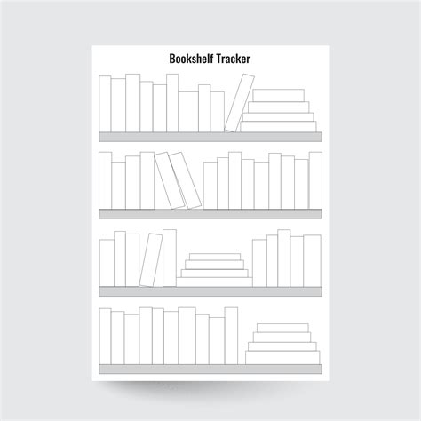 Bookshelf Tracker Reading Tracker Reading Wish List Book Tracker Book