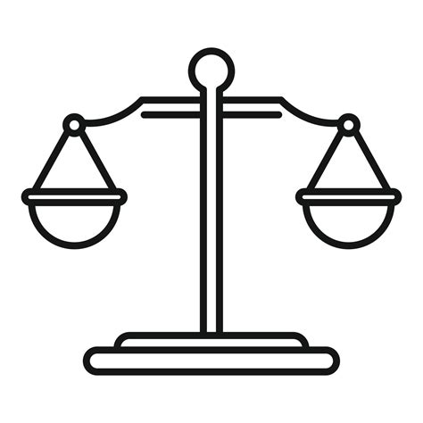 Judge Balance Icon Outline Style 14597391 Vector Art At Vecteezy