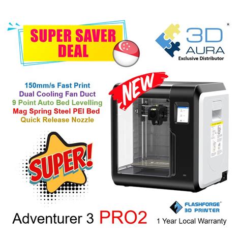 NEW Flashforge Adventurer PRO FDM D Printer Year Local Warranty Shopee Singapore