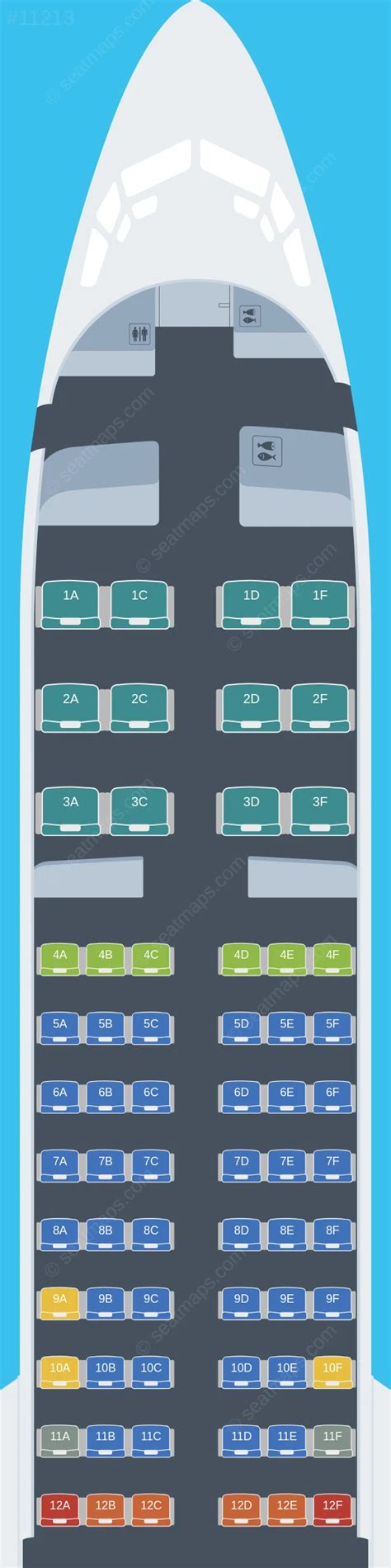 Seat Map Of Akasa Air Boeing 737 MAX 8 Aircraft