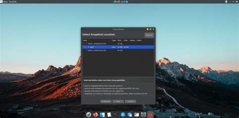 timeshift backup on manjaro manjaro dot site