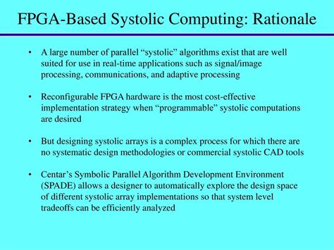 automatic generation of systolic array designs for reconfigurable