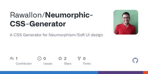 Github Rawallonneumorphic Css Generator A Css Generator For Neumorphismsoft Ui Design