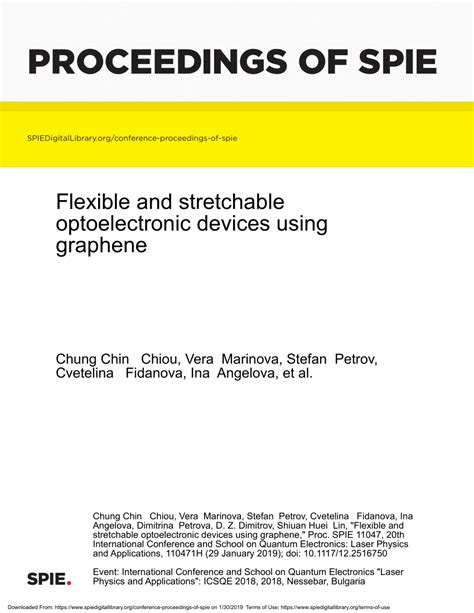 Pdf Flexible And Stretchable Optoelectronic Devices Using Graphene