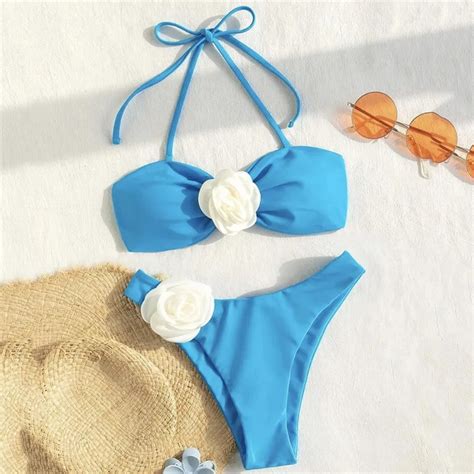 Swimwear Thong Bikini 2024 Women Lace Up Swimsuits Brazilian Bikinis Set