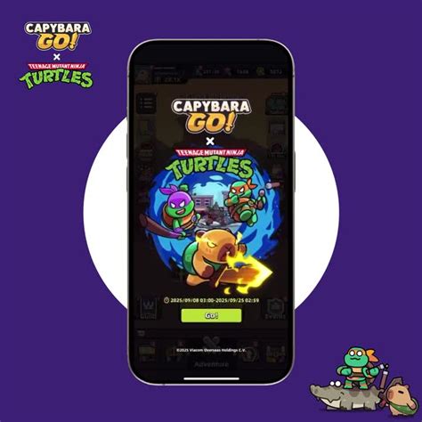 Capybara Go X Teenage Mutant Ninja Turtles