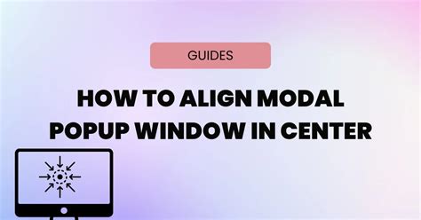 How To Align Modal Popup Window In Center Poper