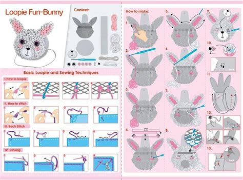 Avenir Loopie Funmy First Plush Bag Kitbunny Learn To Sew With Loopies