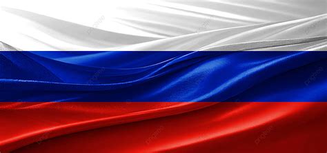 Russian Flag Silky Waves National Day Celebration Banner Background