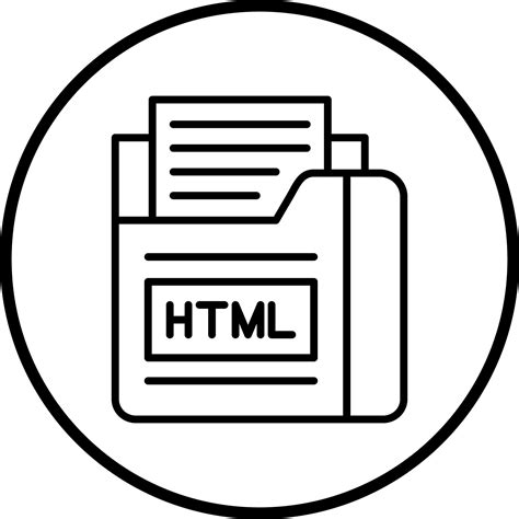 Vector Design Html File Vector Icon Style Vector Art At Vecteezy