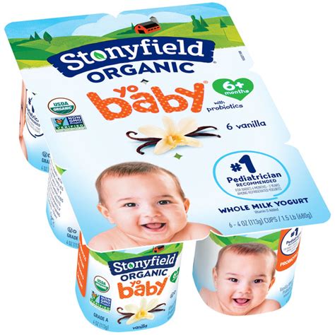 Gristedes Stonyfield Organic YoBaby Vanilla Whole Milk Yogurt With