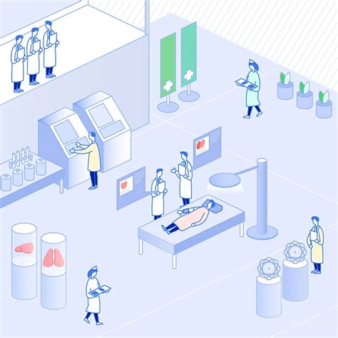 2 5d 医疗会诊 化验分析 简约扁平 医疗主题插画设计ai 矢量素材 插图 插画 花瓣网