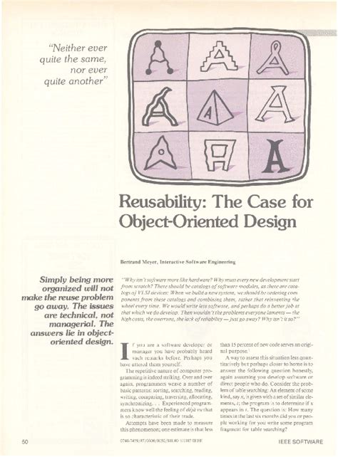 Pdf Reusability Framework Assessment And Directions