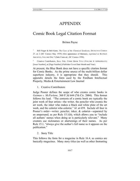 Appendix Template Word