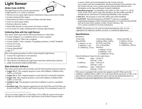 Light Sensor PHYS PHYSICAL SCIENCE LAB LIBRARY Nancy Jo Getson