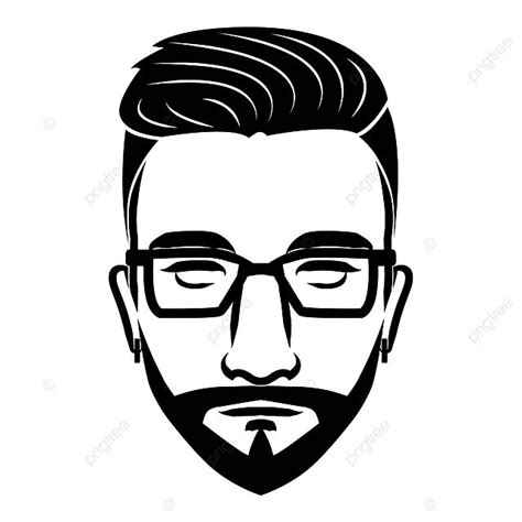 Man Face Sketch With Glasses