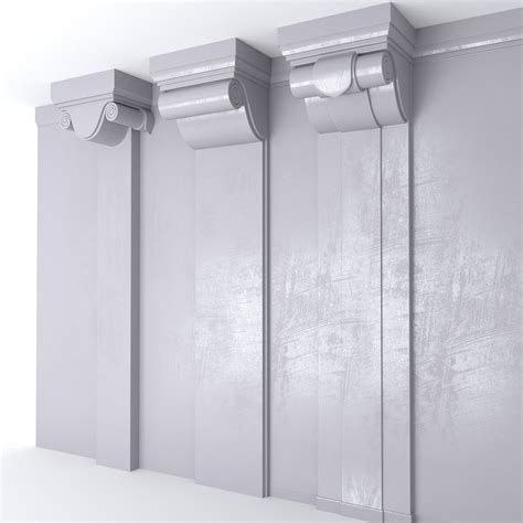 Ancient Columns With Volute 3d Model Cgtrader