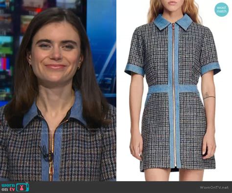 Wornontv Pippa Stevenss Denim Trim Zip Front Dress On Nbc News Daily