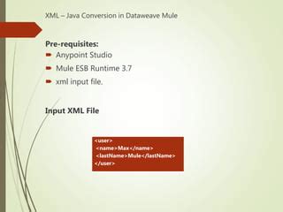 Mule Xml Java PPT