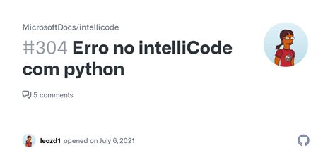 Erro No Intellicode Com Python · Issue 304 · Microsoftdocsintellicode