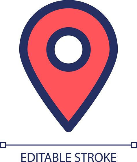 Navigation Pin Red RGB Color Ui Icon Location Marker Delivery Address