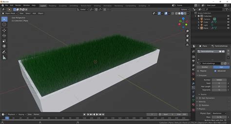 particle hair grass shows through outer border r blenderhelp