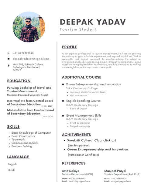 Deepak Yadav Resume Pdf Cognition