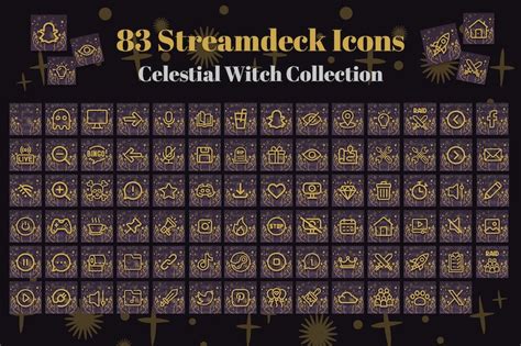 Stream Deck Icons Stream Deck Buttons Celestial Witch Collection