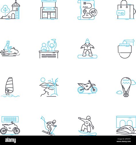 Eco Tour Linear Icons Set Sustainability Wildlife Conservation
