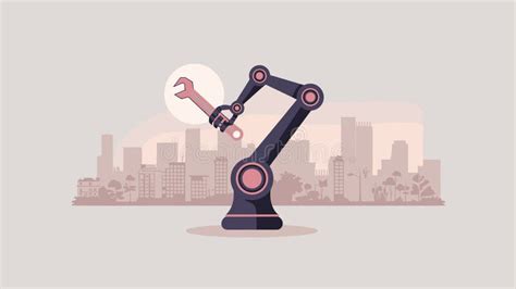 A Minimalist Representation Of Predictive Maintenance Showcasing A Robotic Arm Holding A