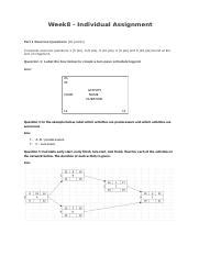 Indiviual Assignment Week Docx Week Individual Assignment Part Exercise Questions