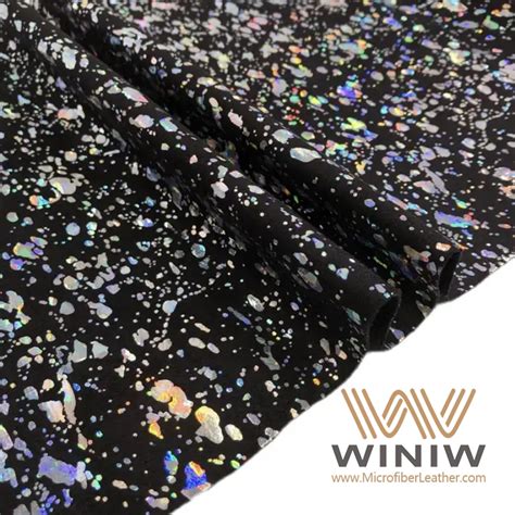 Supply Metallic Micro Suede Leather Fabric Material Wholesale Factory