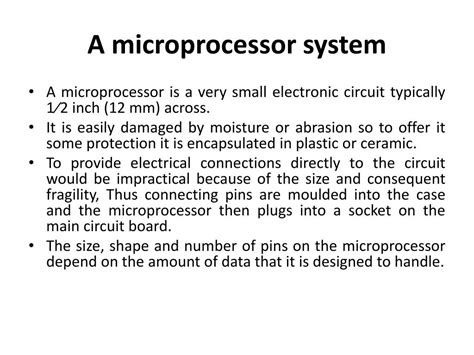 PPT MICROPROCESSOR PowerPoint Presentation Free Download ID 1588702