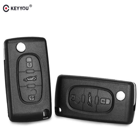 KEYYOU New 3 Buttons Key Shell For Citroen C2 C3 C4 C5 C6 C8 Flip