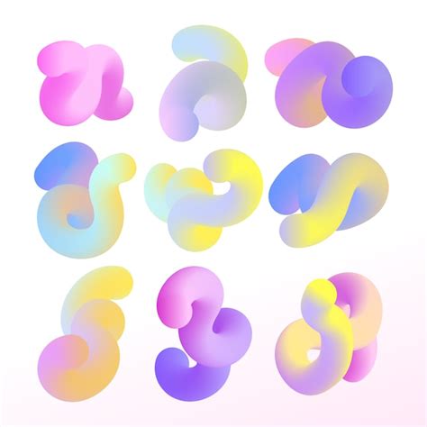 Free Vector Gradient 3d Abstract Shape Illustration