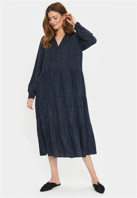 Saint Tropez Edasz Day Dress Ombre Blue Zig Zebraroyal Blue