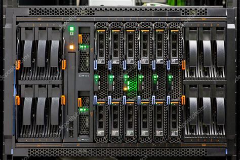 Network Server Rack Panel With Hard Disks Stock Photo Dlpn 11225887