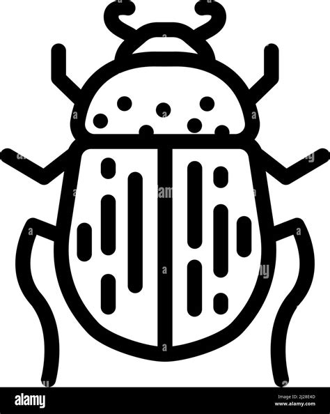 Beetle Bug Egypt Line Icon Vector Illustration Stock Vector Image And Art