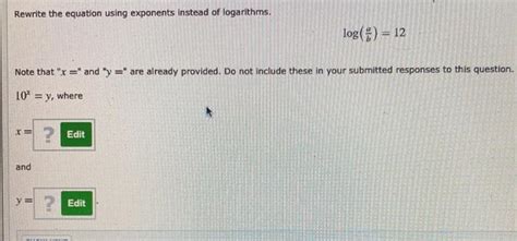 solved rewrite the equation using exponents instead of