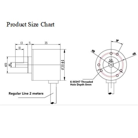 Encoder Incremental 38mm Diâmetro Conexão De Acoplamento Flexível 3000