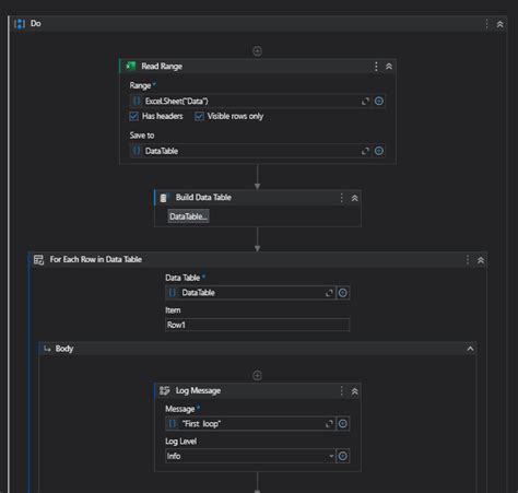 looping over data rows but starting with the 5th row directly