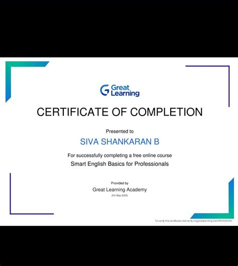 Siva Shankaran B On Linkedin I Was Successfully Completed Smart English For Professionals By Great