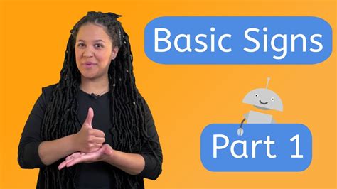 Asl Basic Signs 1 Everyday Vocabulary In Asl Youtube