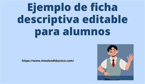 Ejemplo De Ficha Descriptiva Editable Para Alumnos