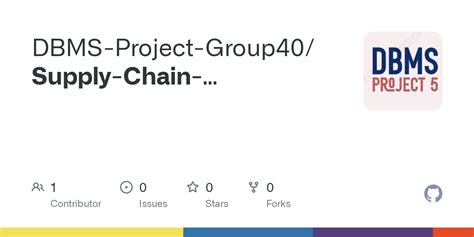 github dbms project group40 supply chain management system