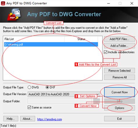 Any PDF to DWG Converter 無料ダウンロード