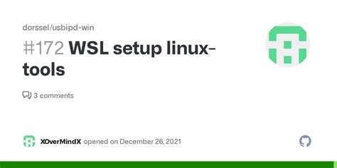 Wsl Setup Linux Tools · Issue 172 · Dorsselusbipd Win · Github