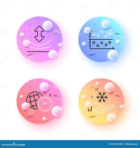 Time Management Freezing And Dot Plot Minimal Line Icons For Web